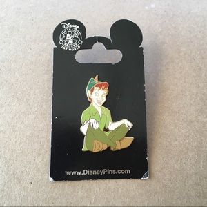 Disney | Jewelry | Disney Sitting Peter Pan Enamel Pin | Poshmark